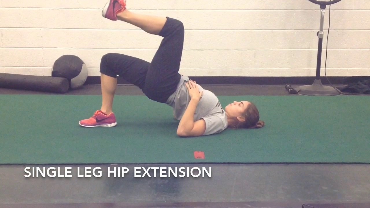 Single Leg Hip Extension - YouTube
