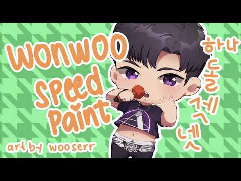 Seventeen Wonwoo Left & Right Chibi Speedpaint - YouTube