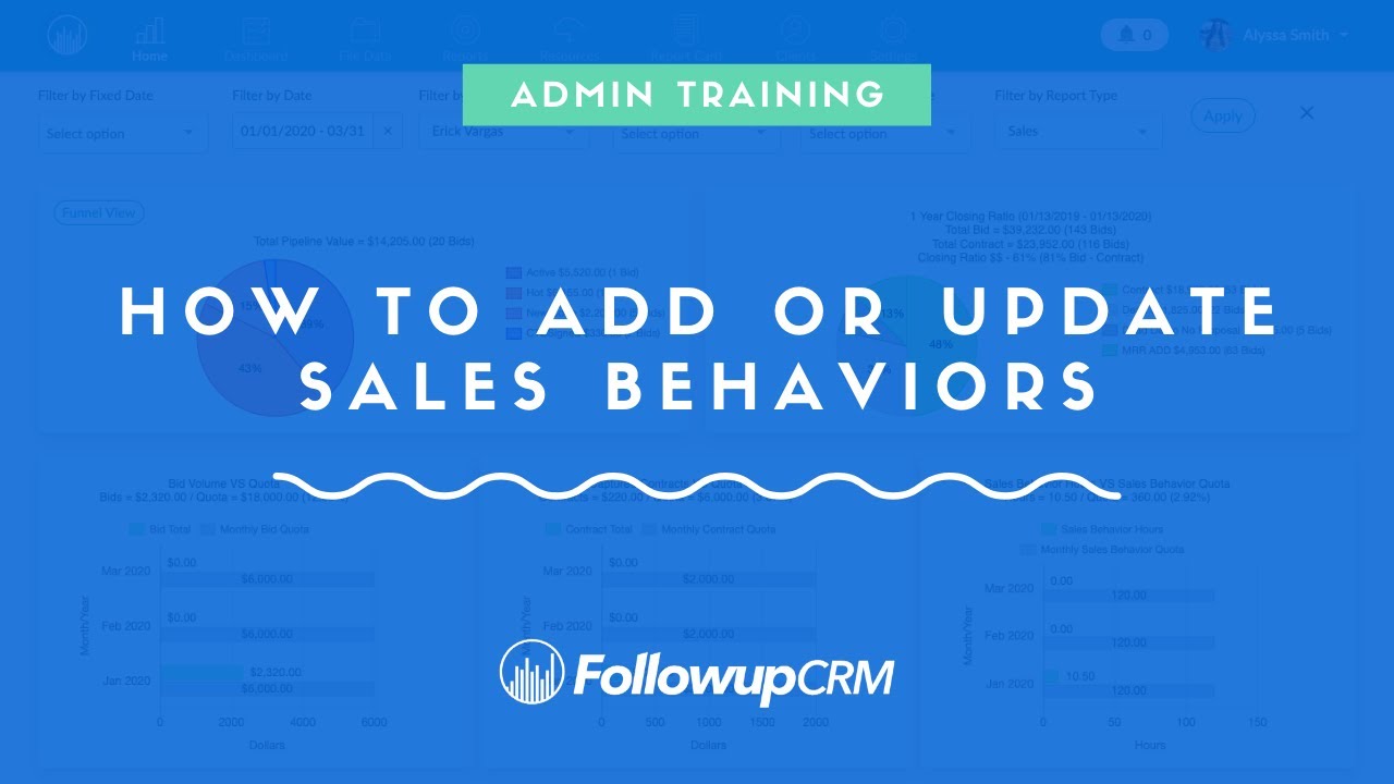 FollowupCRM - Admin Training - Add/Update Sales Behaviors - YouTube