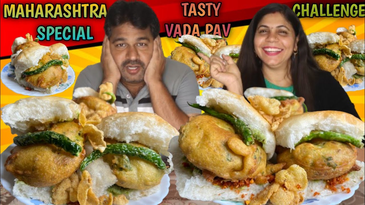 MAHARASHTRA SPECIAL TASTY VADA PAV EATING CHALLENGE | VADA PAV ...