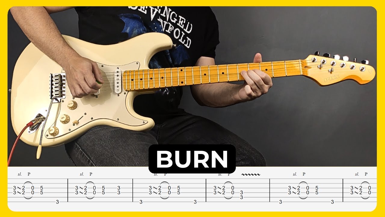 Burn - Deep Purple | Tabs | Guitar Lesson | Cover | Tutorial | Solo ...