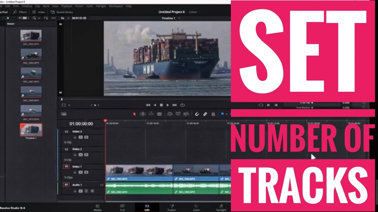 How to set the number of Audio and Video Tracks - YouTube