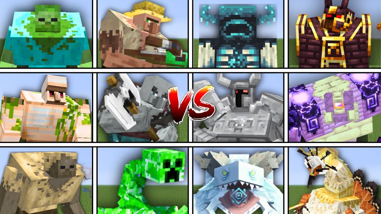 ULTIMATE ALL MUTANT MOBS vs ALL BOSSES in MINECRAFT (PART 1) - YouTube
