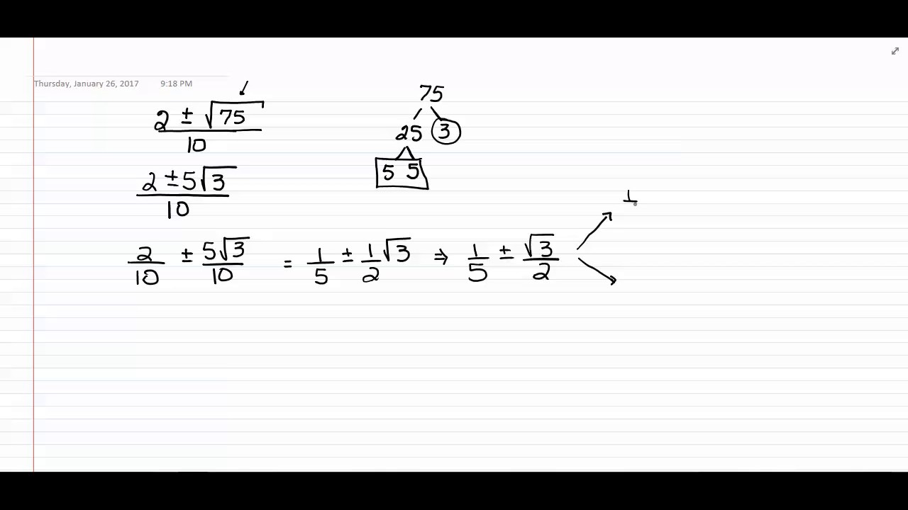 reducing radicals - YouTube