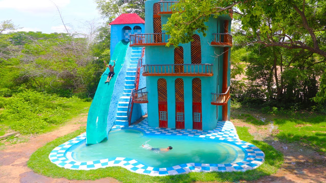 [Full Video] How To Build My Dream Villa, Swimming Pool And Water Slide ...