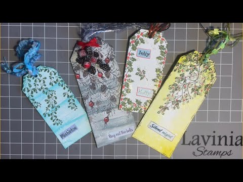 Festive Tags by Jo Rice - A Lavinia Stamps Tutorial - YouTube
