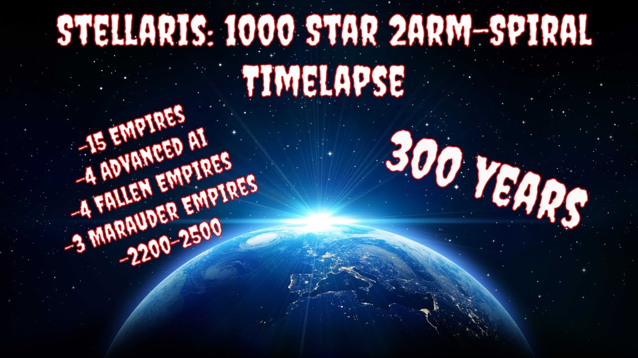 Stellaris: 1000 Star 2-ARM Spiral Timelapse - YouTube