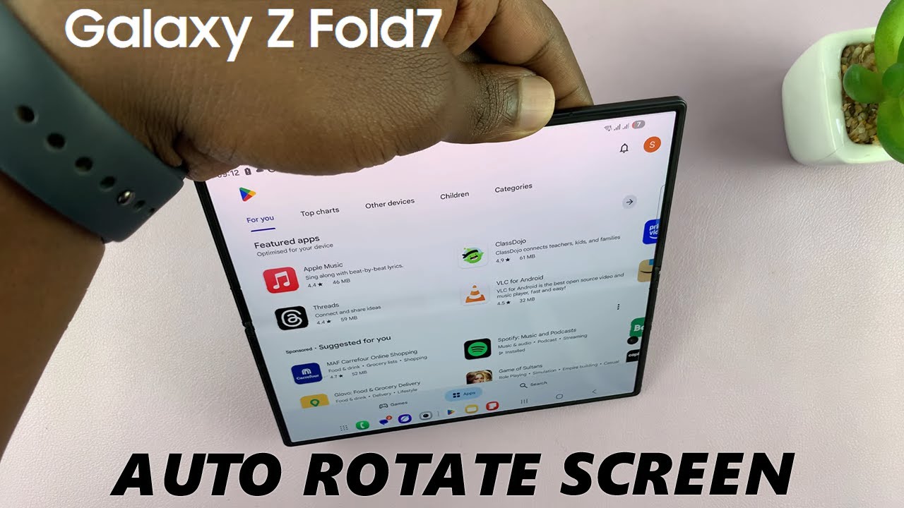 How To Enable Screen Auto Rotate On Samsung Galaxy Z Fold 7 - YouTube
