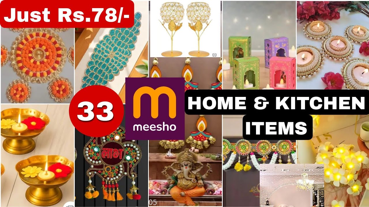 👉MEESHO Affordable HOME & KITCHEN ITEMS Rs.78 Only | Meesho Home Decor ...