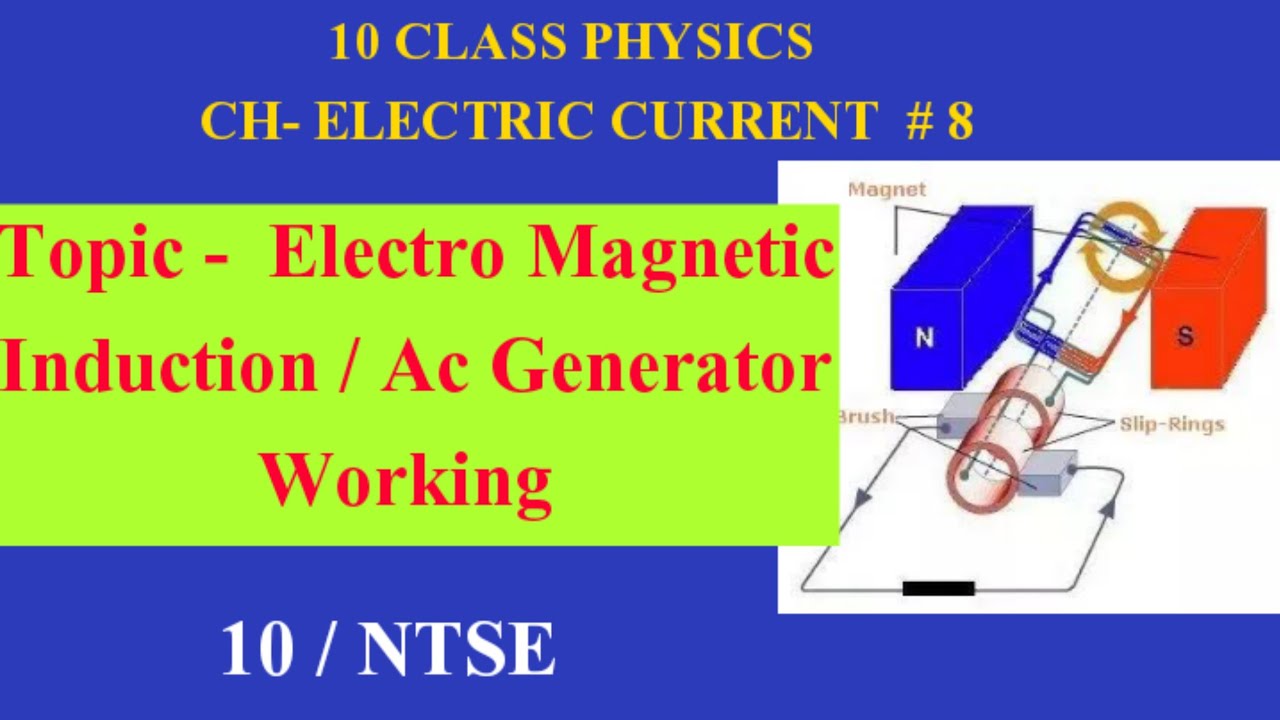 10 CLASS PHYSICS CH- ELECTRIC CURRENT / ELECTROMAGNETIC INDUCTION / AC ...