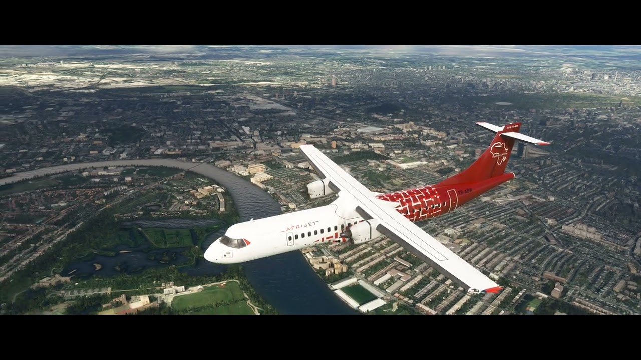 ATR Landing at Heathrow Runway 27L in Storm Kathleen. Microsoft Flight ...