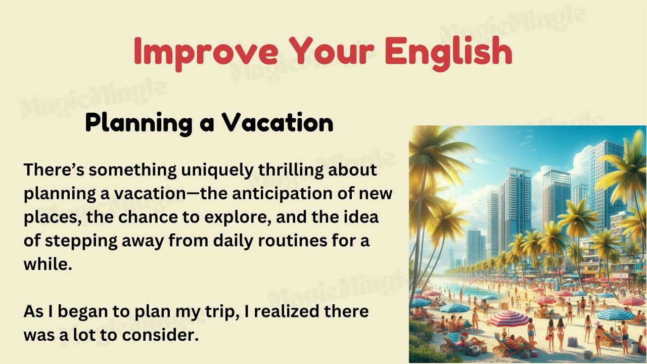 Learn English Conversation | Planning a Vacation | English Listening ...