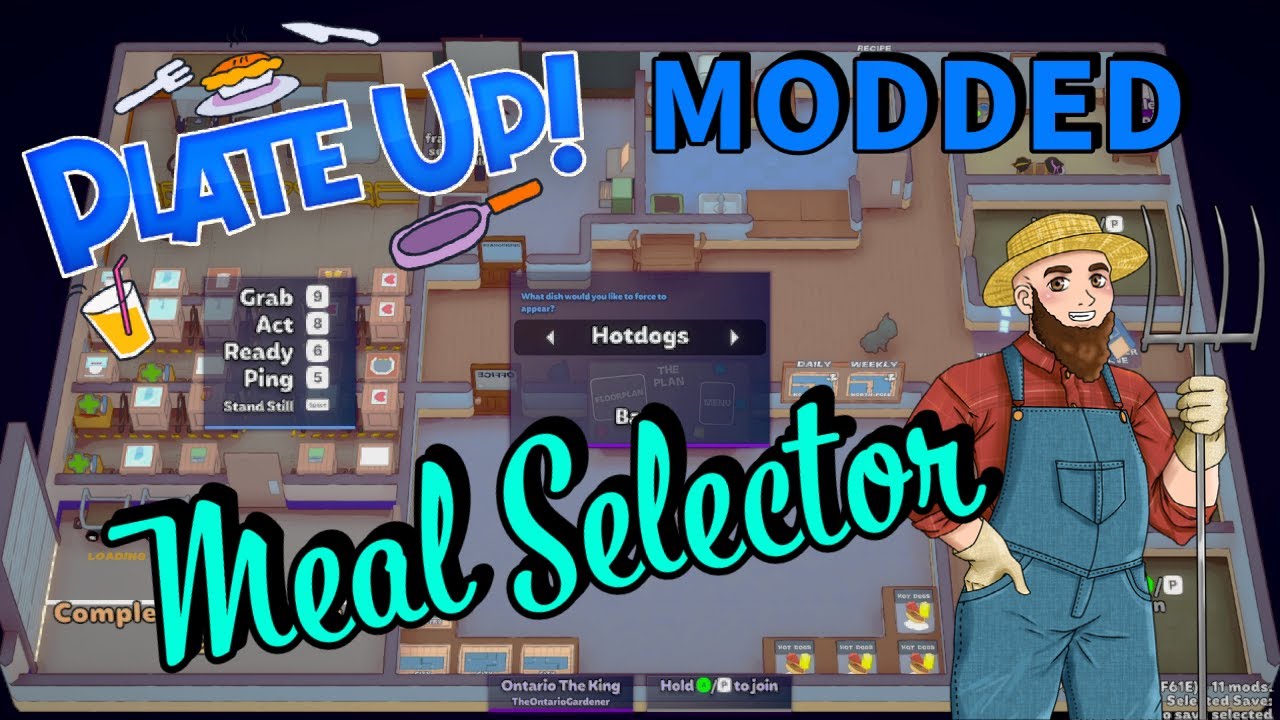 PlateUp! Modding - Meal Selector! I #plateup #theontariogardener #modding #workshops - YouTube