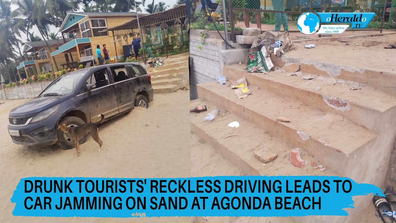Drunk tourists' reckless driving leads to car jamming on sand at Agonda ...