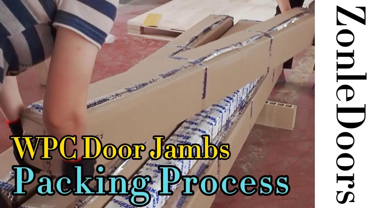 The packing process of wpc door from ZonleDoors! - YouTube