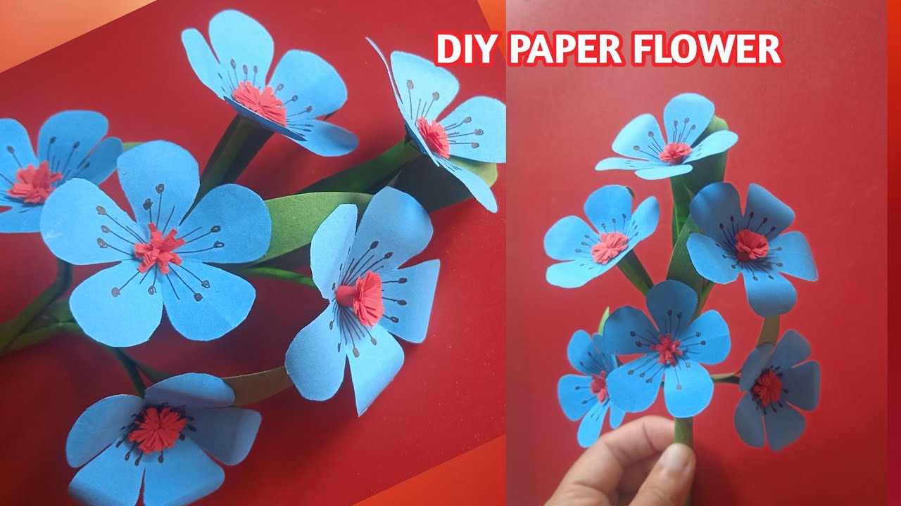 cara membuat bunga dari kertas origami//diy how to make flower paper ...