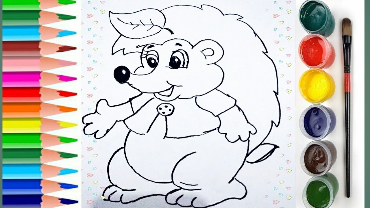 Tipratikan rasmini chizish / Нарисуйте рисунок ёжика / how to draw ...