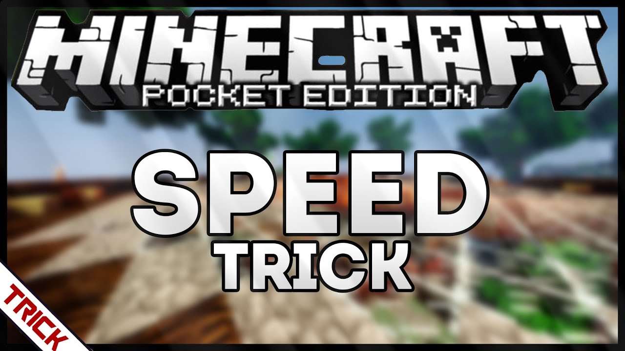 MINECRAFT PE - SPEED TRICK - YouTube