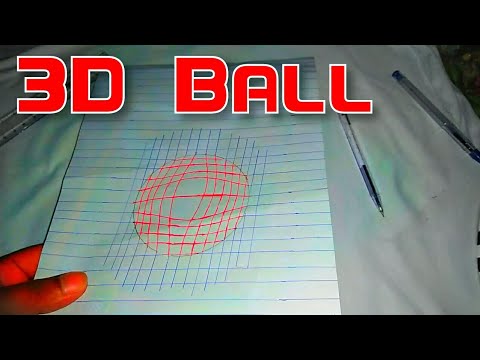 How to draw 3d ball step by step lines - YouTube