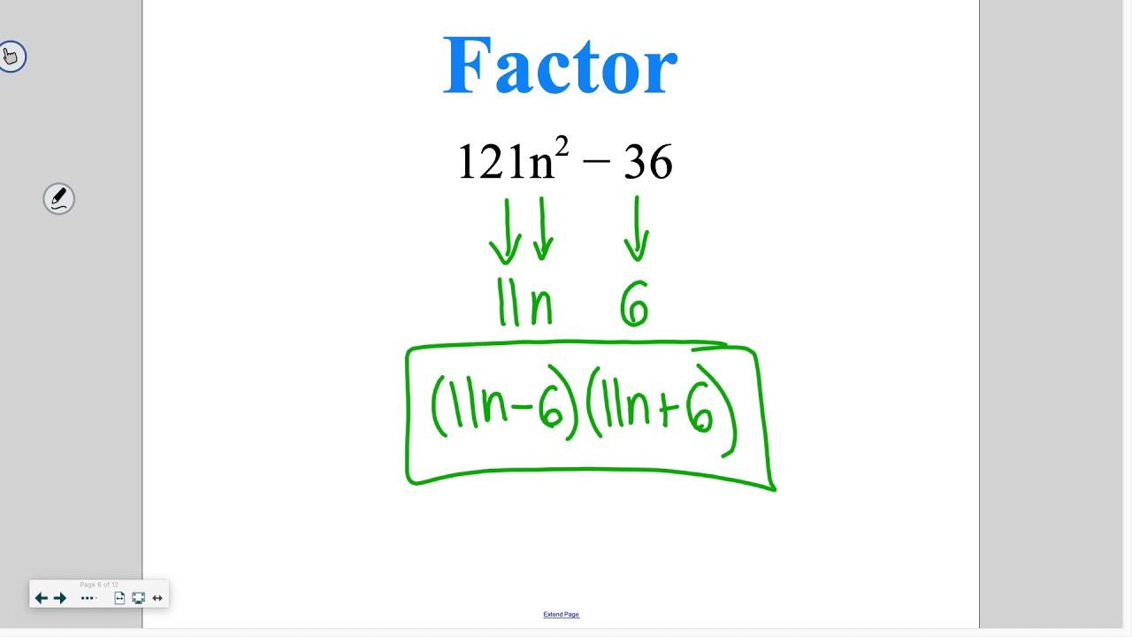 Algebra 7-8: Factoring - Choose a Method - YouTube
