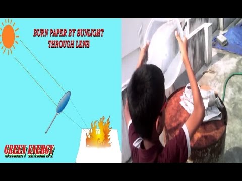 "Solar death ray"-300 mm dia magnifying lens produce 3000 Fahrenheit ...