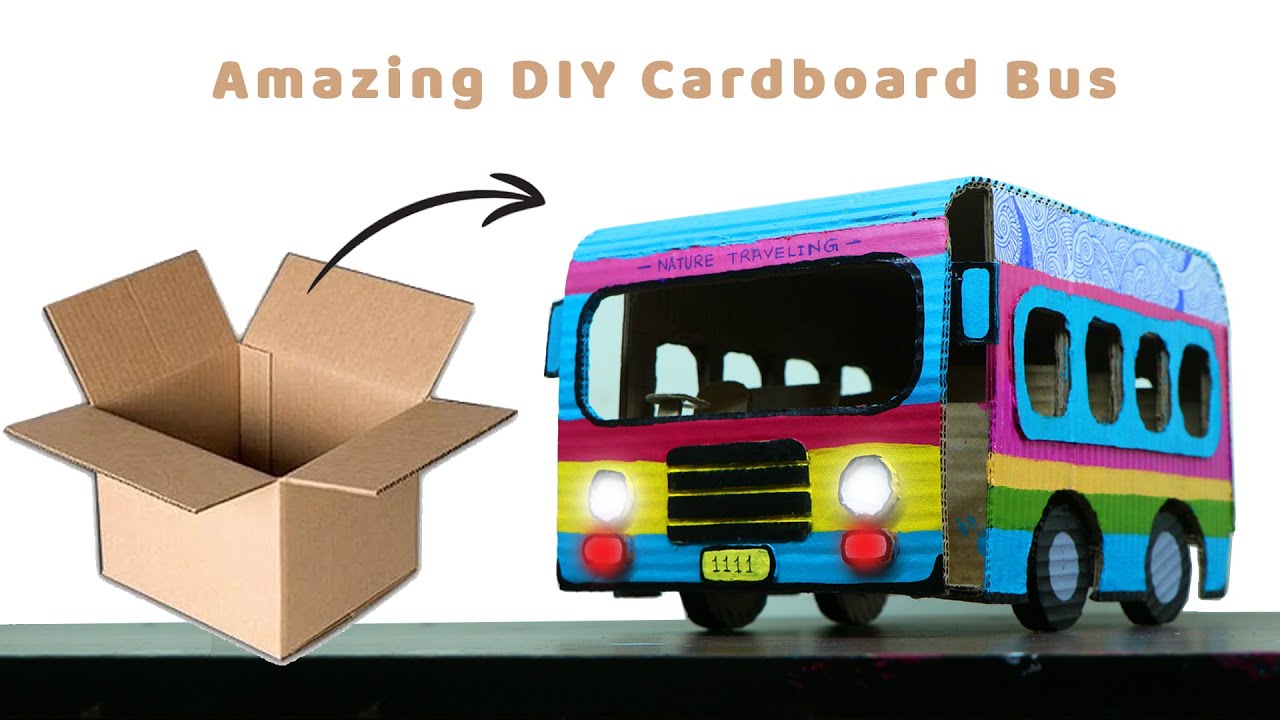 Cardboard School Bus DIY for Kids | Easy Craft Idea for Teachers ...