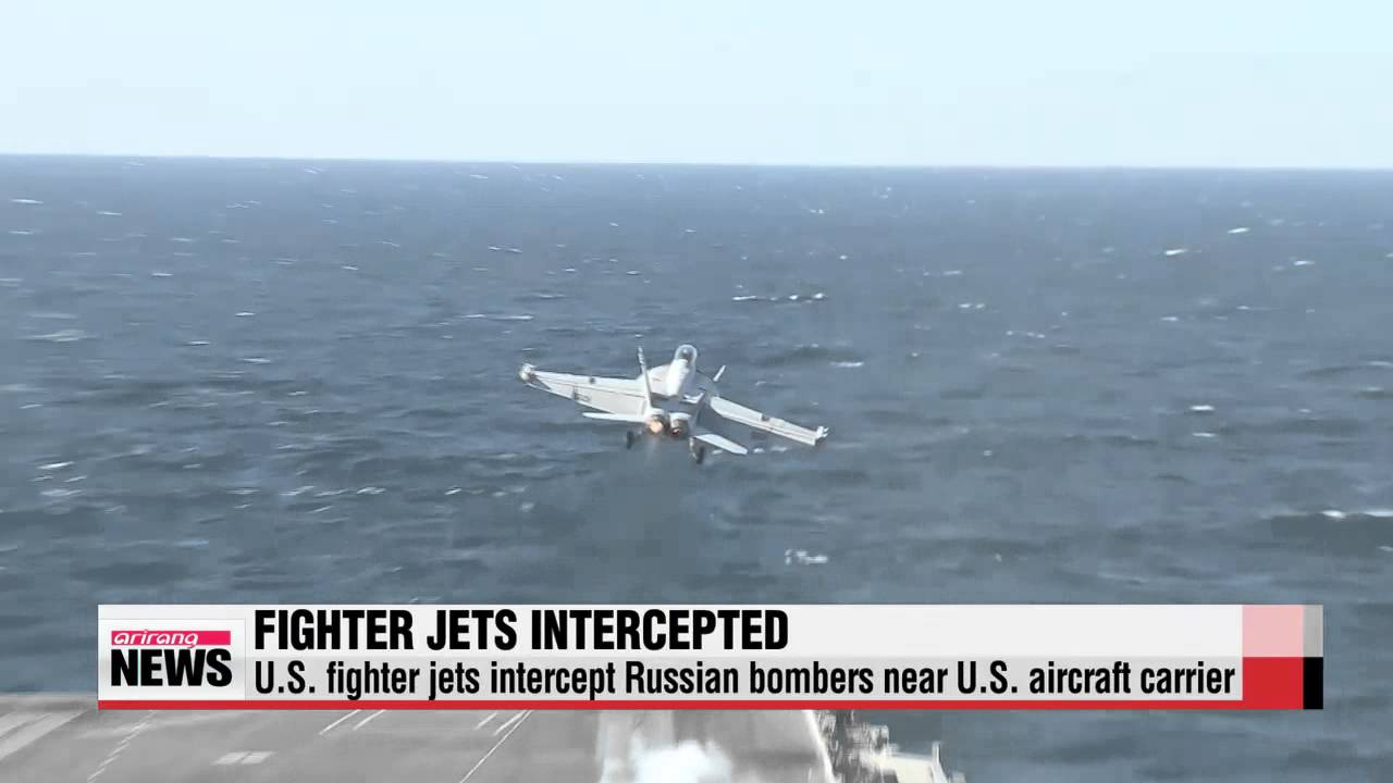 U.S. fighter jets intercept Russian bombers near U.S. aircraft carrier ...