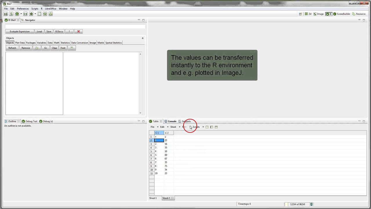 Table Editing (Bio7 2.0) - YouTube