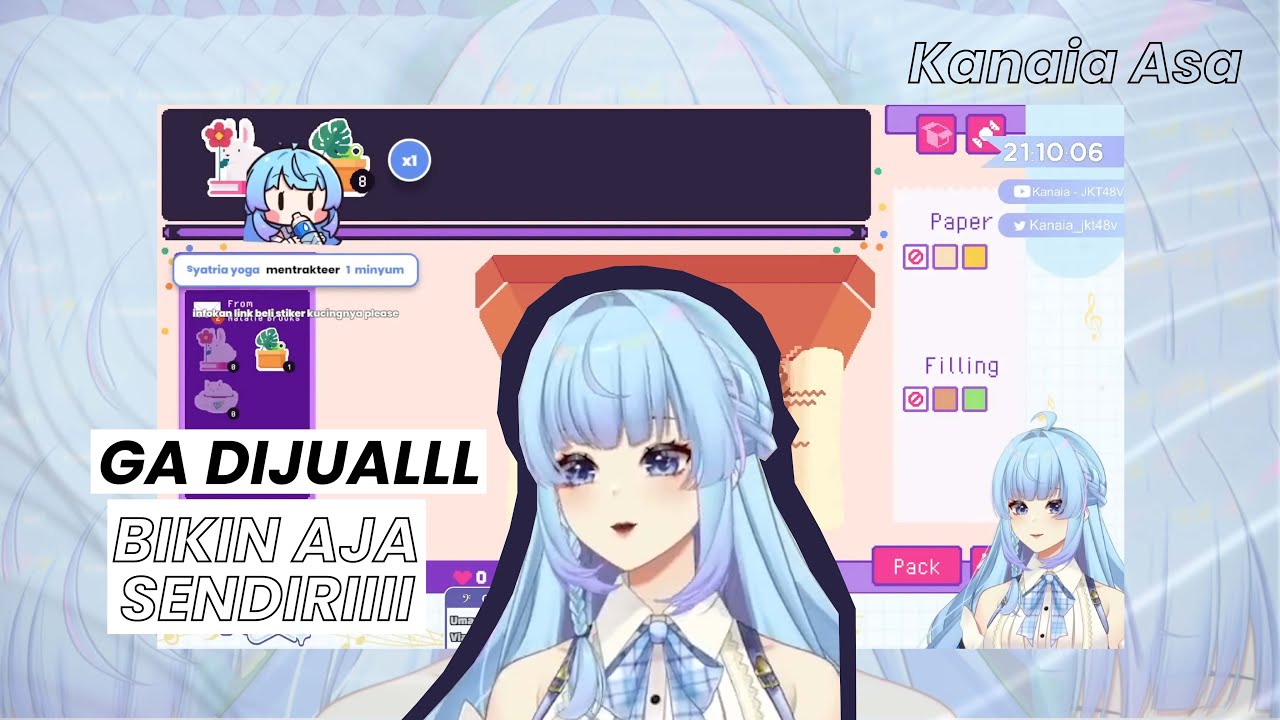Kanaia Asa JKT48V - INFO LINK STIKER GESS GAMING Stream | Semangkakotak Clips - YouTube