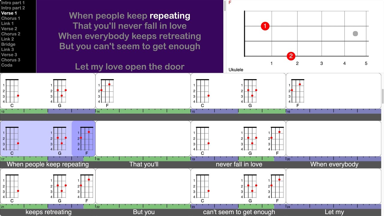 Let My Love Open the Door - Pete Townshend (play-along for ukulele ...