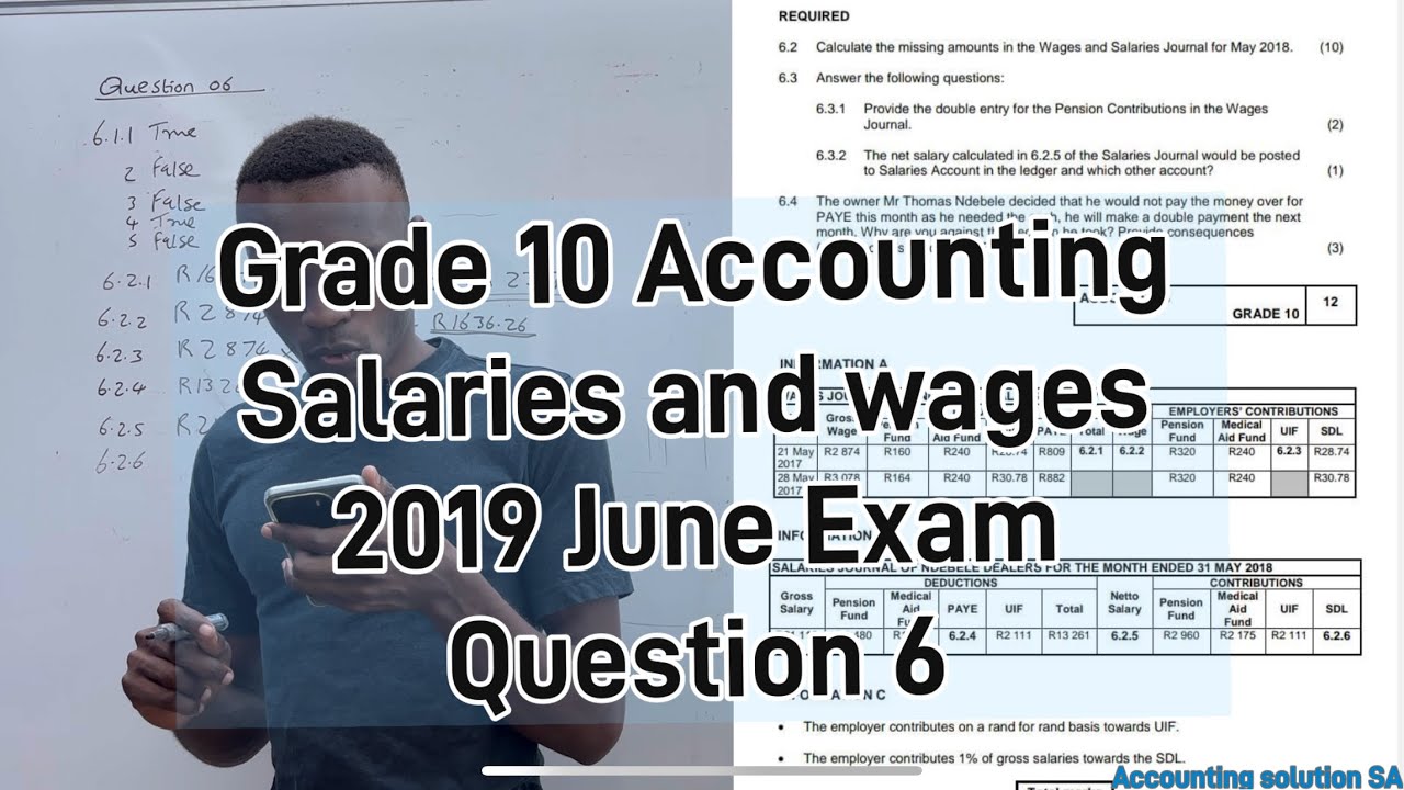 Grade 10 Accounting Term 2 | Salaries and Wages Journal | 2019 June ...