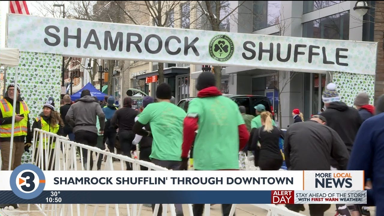 Madison celebrates St. Patrick's Day early with Shamrock Shuffle - YouTube