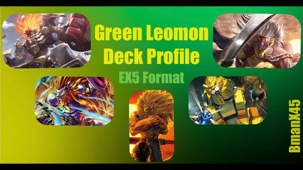 Digimon TCG: Green Leomon Deck Profile EX5 Format - YouTube
