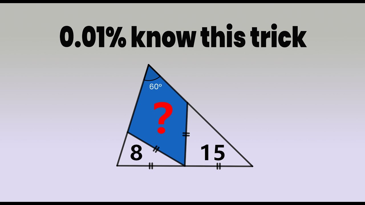0.01% know this trick, what is the area? - YouTube
