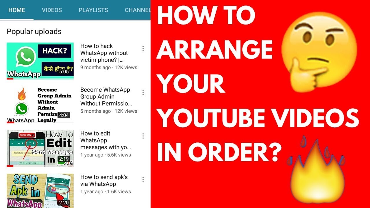 ARRANGE YOUR YOUTUBE VIDEOS IN ORDER | HOW TO CATEGORISE YOUR YOUTUBE ...