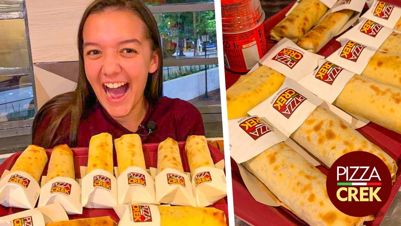 PIZZA CREK | Provamos as famosas pizzas enroladas | É pizza mesmo ...
