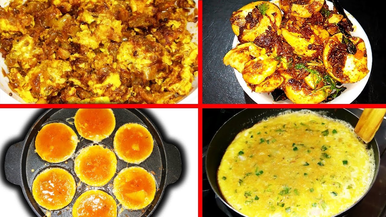 4 Types of Egg recipes - YouTube