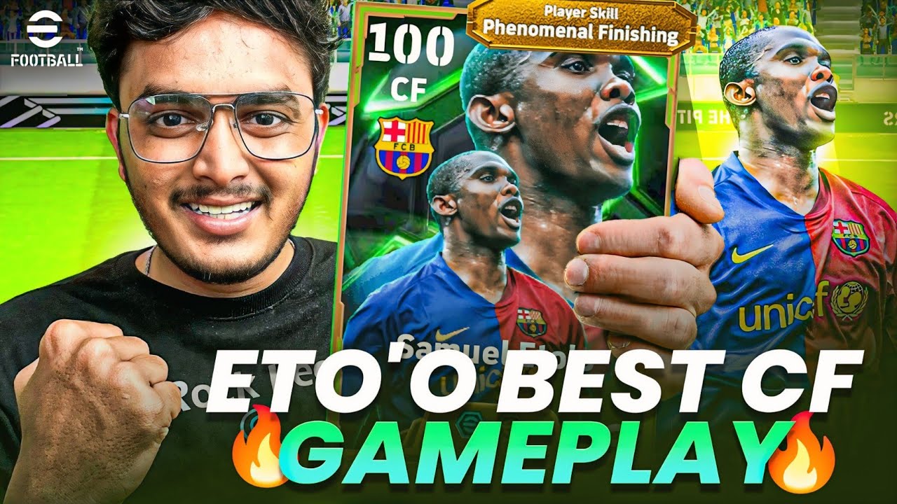 ETO'O 105 RATED GAMEPLAY REVIEW 🔥 THE BEST STRIKER IN EFOOTBALL 25 ...