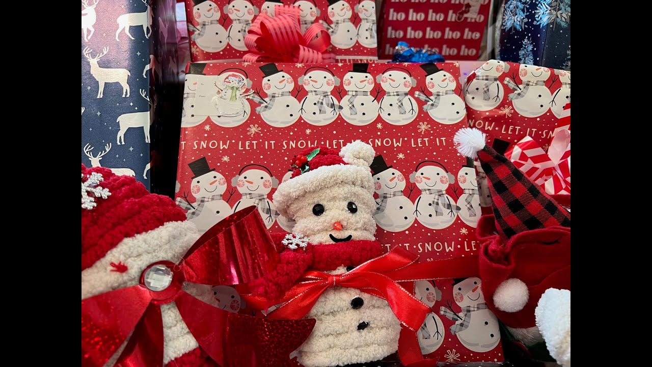 Wrapping and decorating your presents with Dollar Tree paper and ...