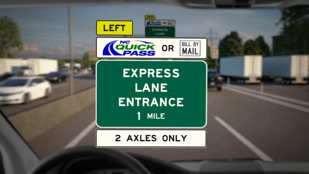 I-77 Express Entrance Signs - YouTube