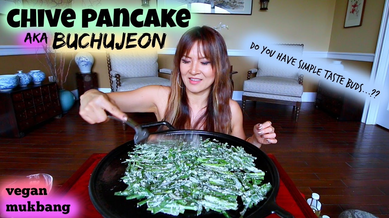CHIVE PANCAKE aka BUCHUJEON • Mukbang & Recipe - YouTube