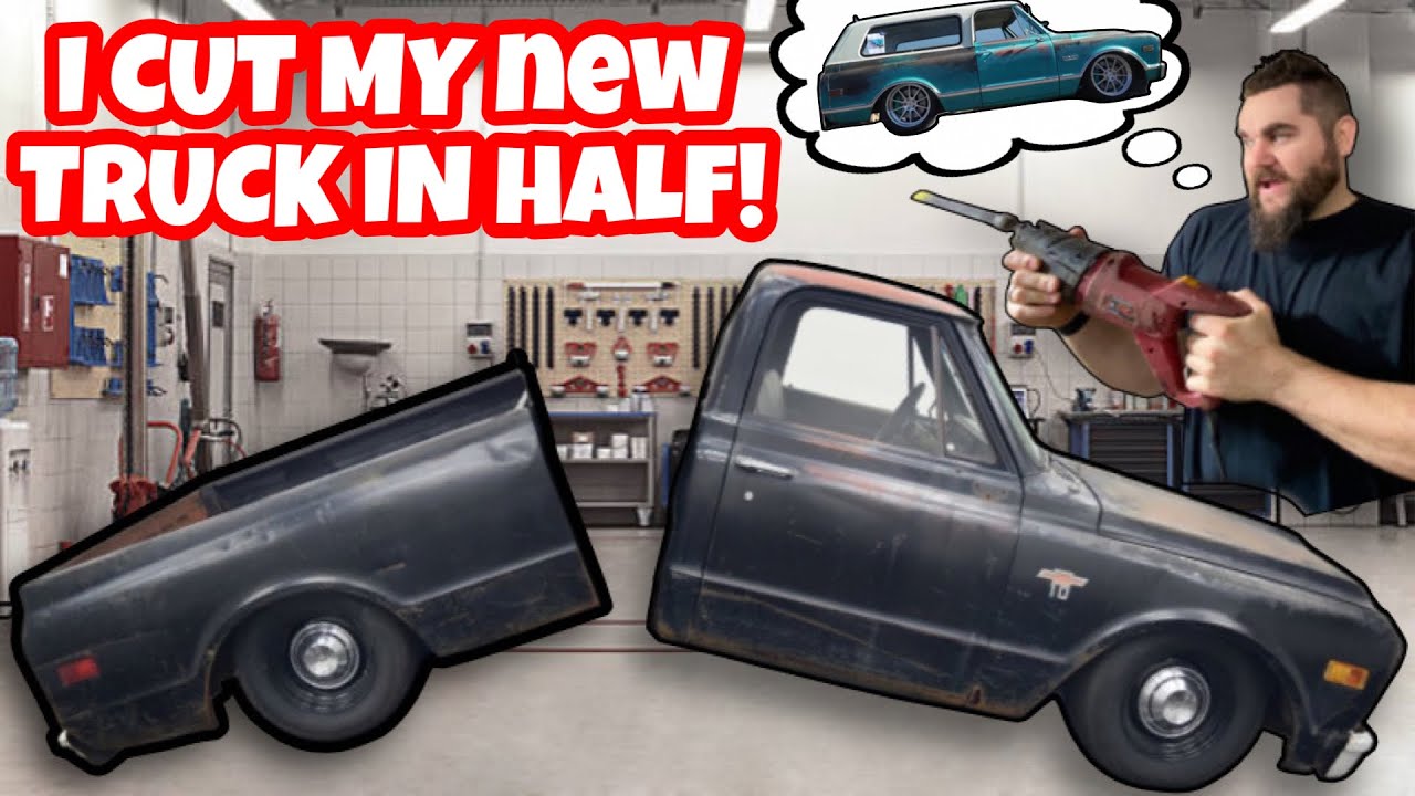 I CUT MY PERFECT TRUCK IN HALF! BUDGET BUILD BLAZER CONVERSION! C10 ...