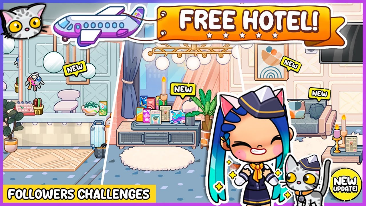 🏨 How to Create and Decorate a FREE HOTEL in Avatar World (Reception ...