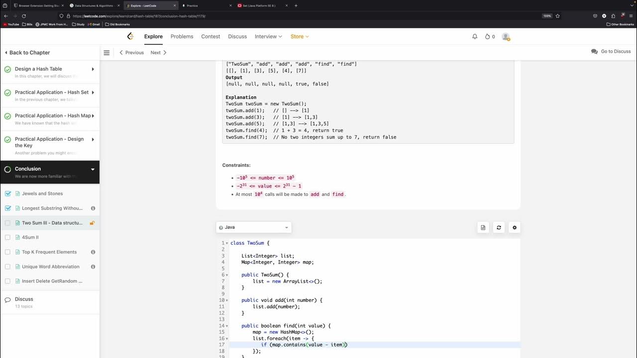 LC 170 - Two Sum III - Data structure design - YouTube