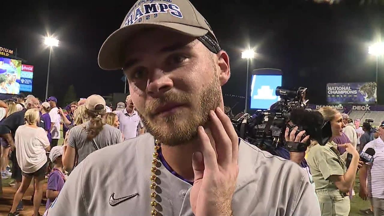 Brayden Jobert after LSU's Super Regional win over Kentucky - YouTube