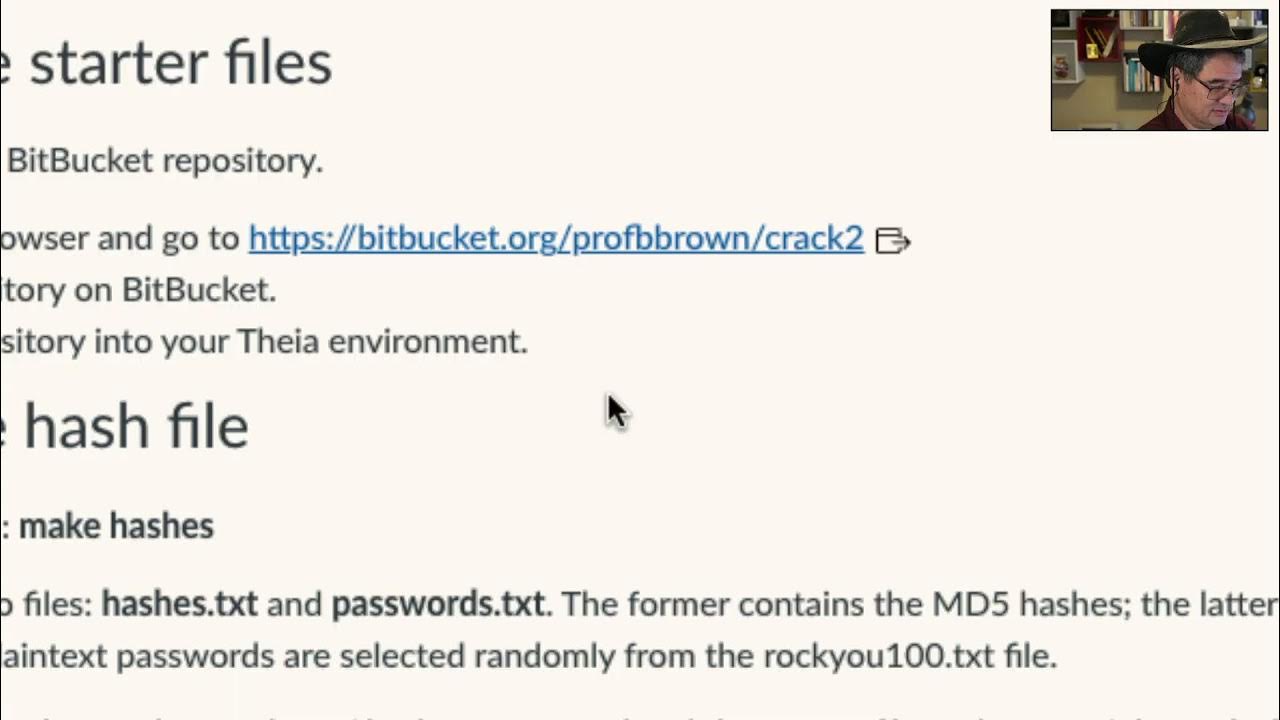 C Programming: Cracking hashed passwords using a dictionary - YouTube