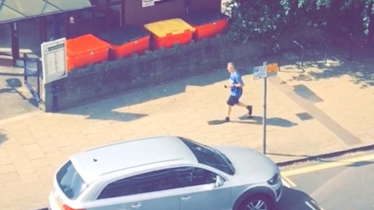 Man Walks Down Street In Flippers - YouTube