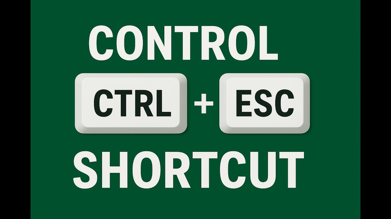Control + Escape Shortcut - YouTube