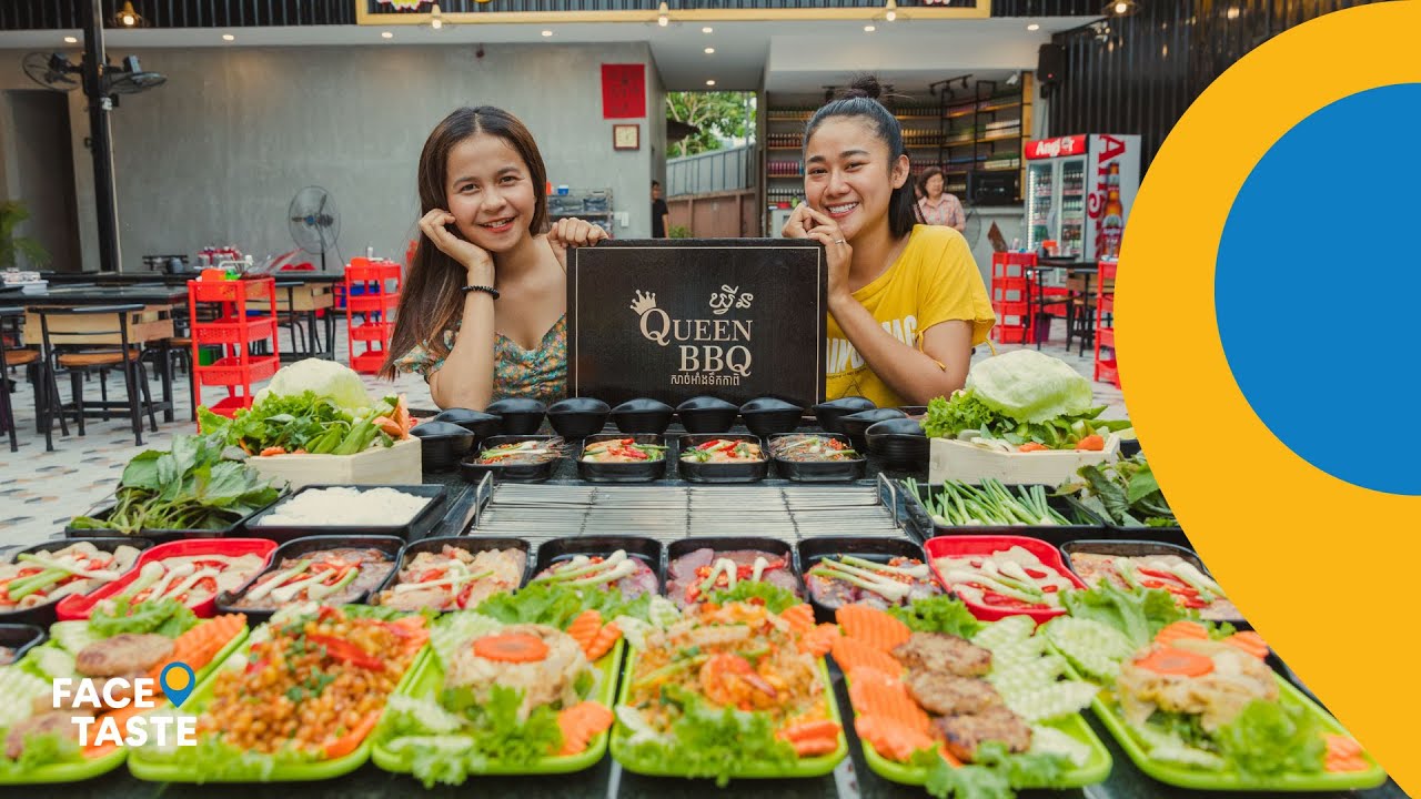 ហាង Queen BBQ សាច់អាំងទឹកកាពិ ផ្លូវវេងស្រេង - YouTube