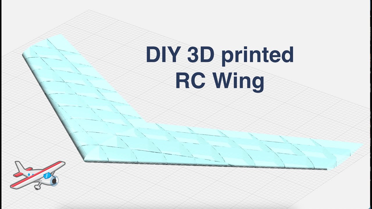 3D printed Flying Wing Design - YouTube